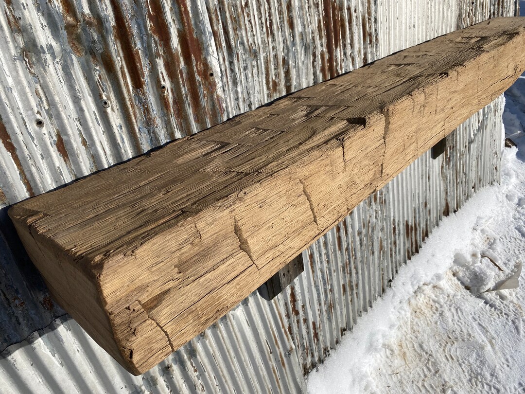 Beam 4976, Rustic Beam Mantel, Hewn, Resawn, Oak, Natural, Kiln Dried ...
