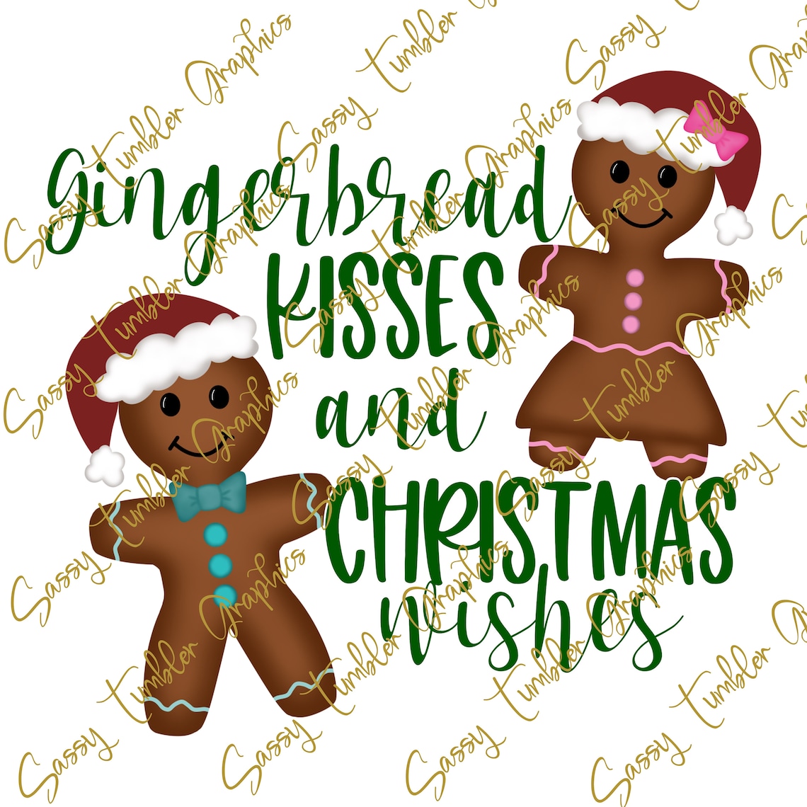 Gingerbread Kisses and Christmas Wishes PNG Winter Favorites - Etsy
