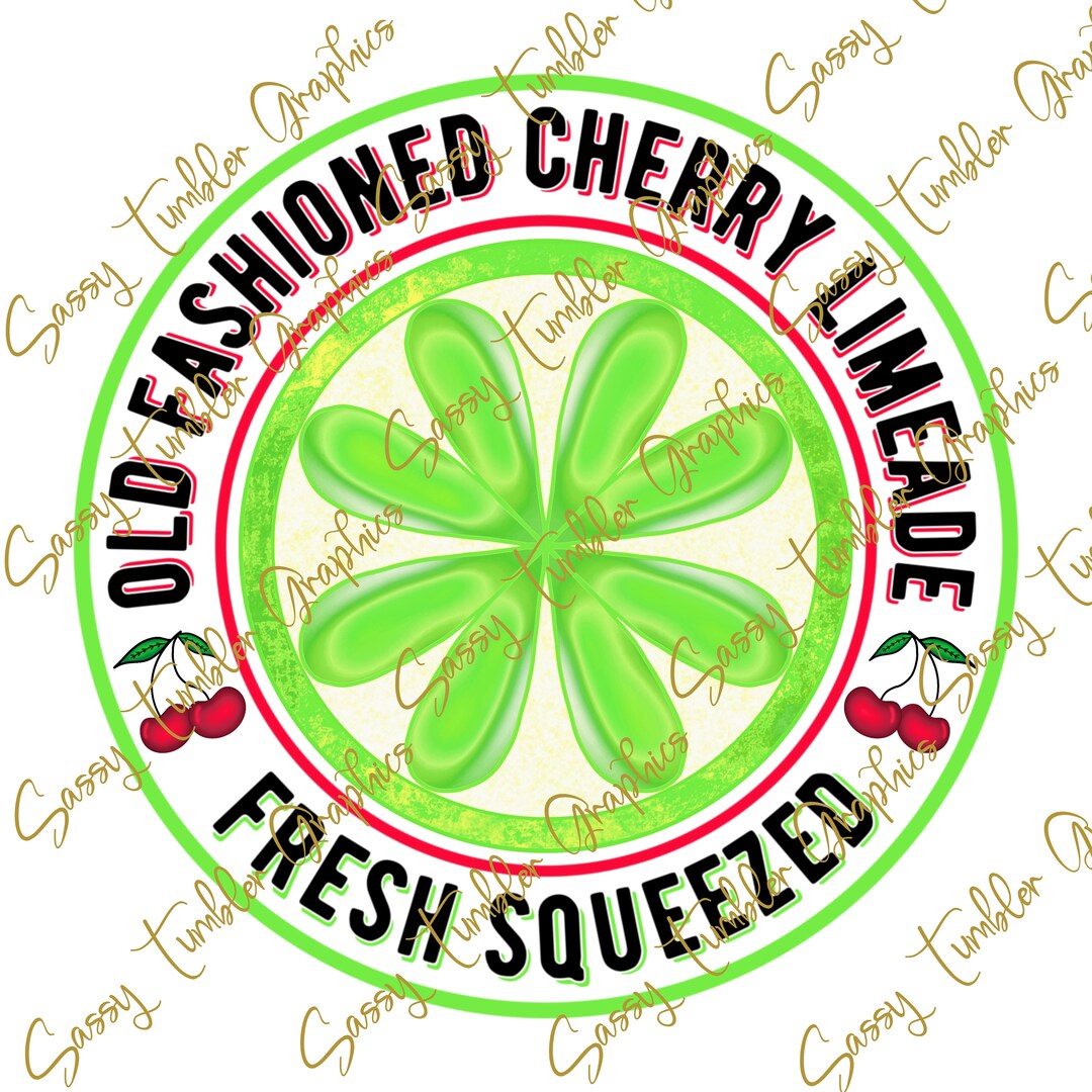 Old Fashioned Cherry Limeade Label PNG, Waterslide Digital Graphics ...