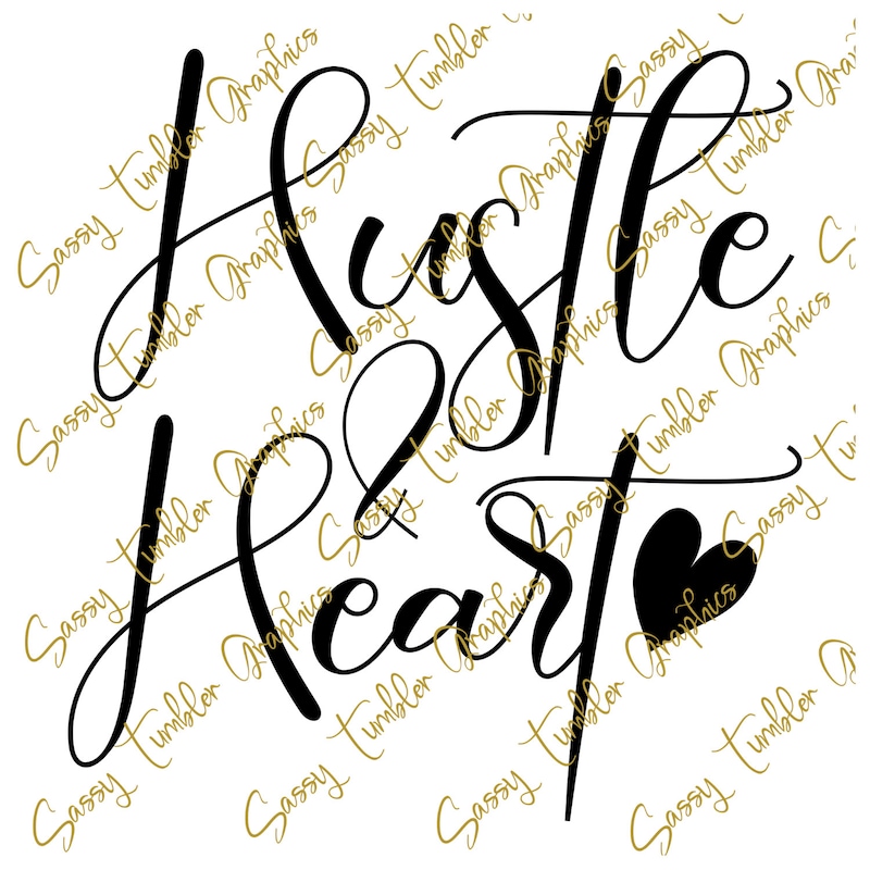 Heart and Hustle Svg - Etsy