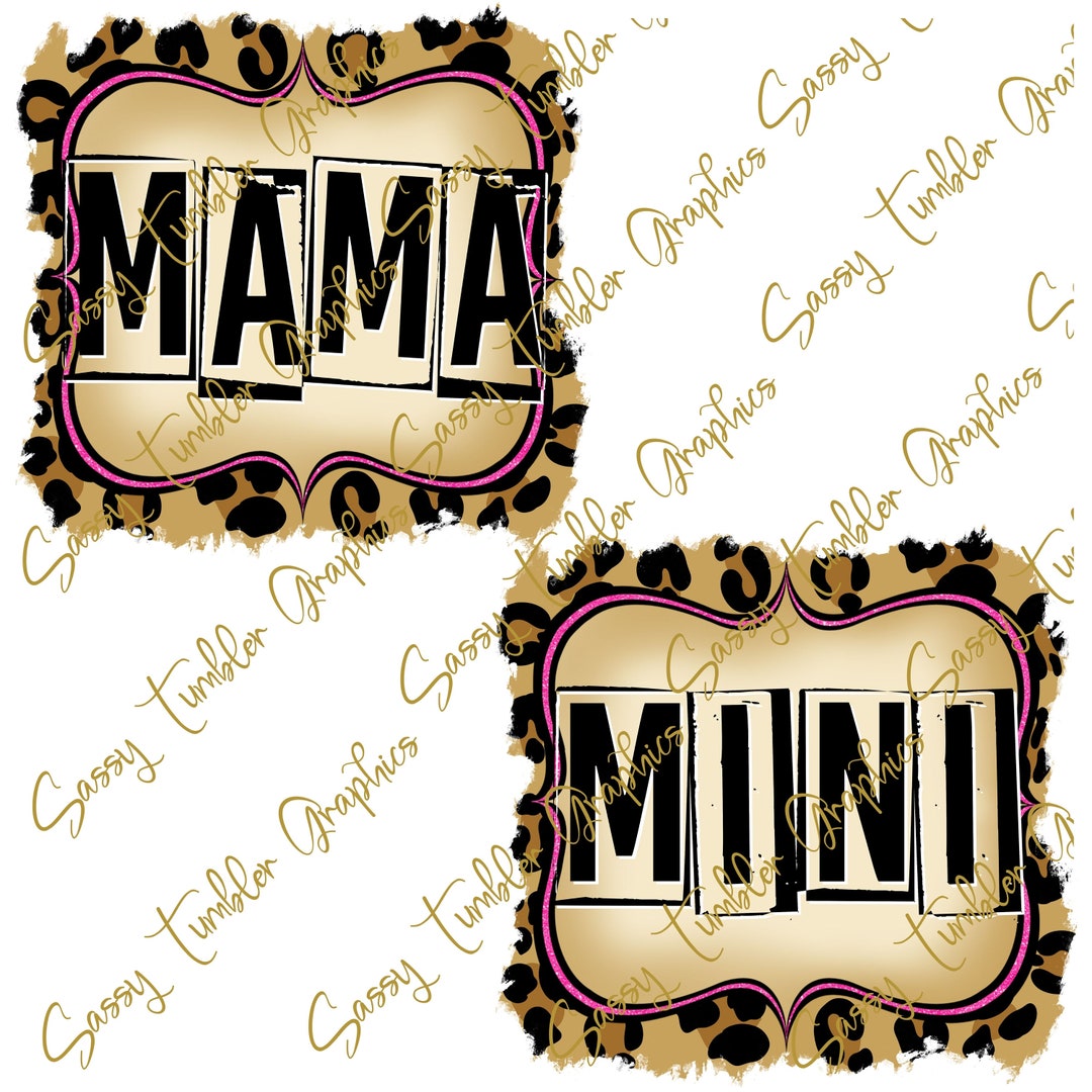 Mama and Mini Leopard PNG, Leopard Print PNG, Sublimation Graphics ...