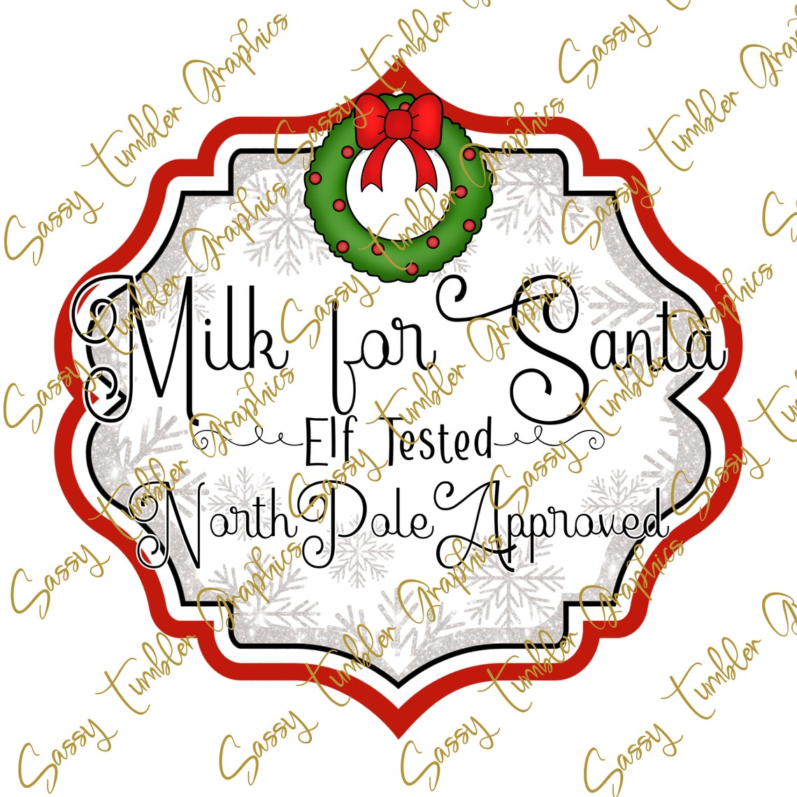 Milk for Santa PNG Christmas PNG Waterslide Digital | Etsy