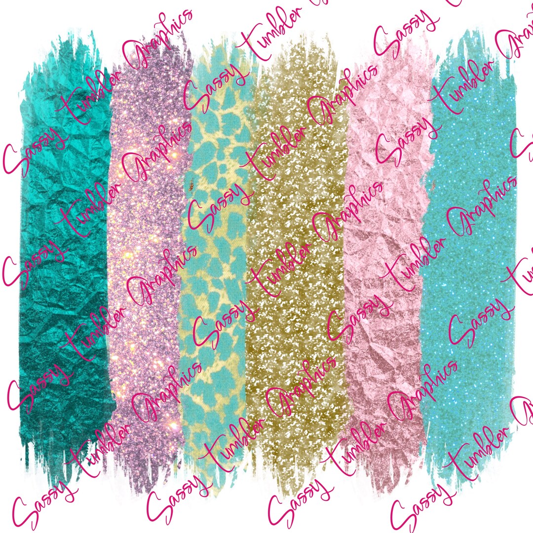 Pink and Mint Brush Strokes Background PNG, Sublimation Background ...