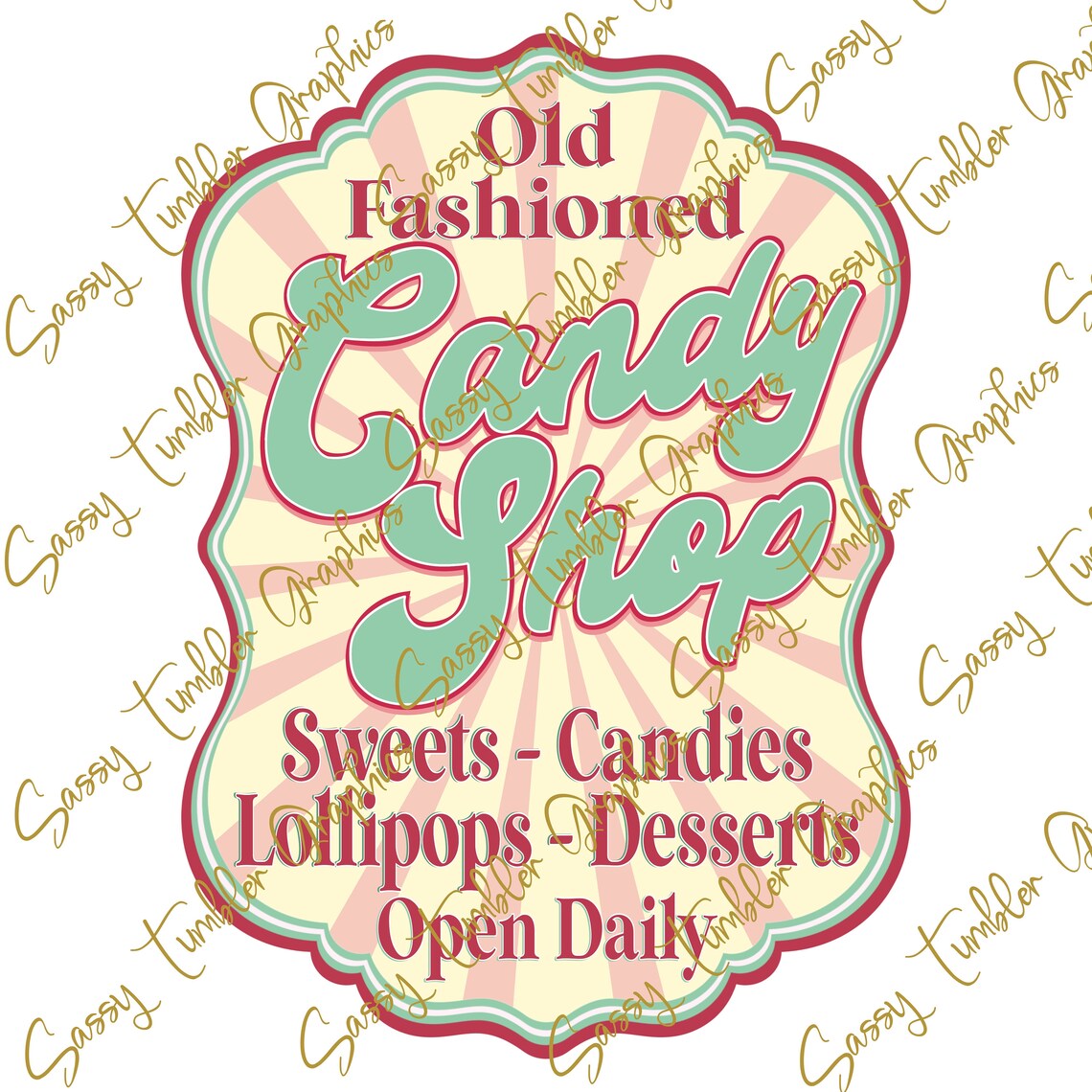 ORIGINAL DESIGNER Old Fashioned Candy Shop PNG, Candy Label Png ...