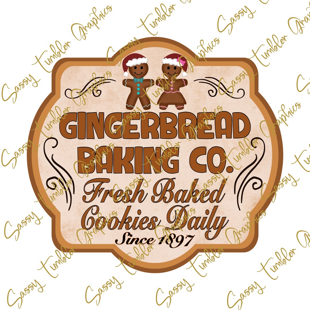 ORIGINAL DESIGNER Gingerbread Baking Co PNG, Winter Favorites Png ...