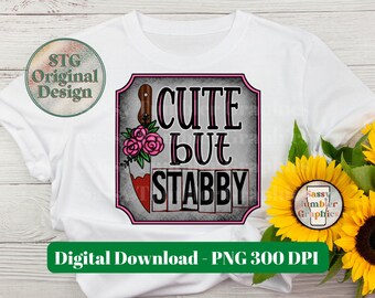 Cute but Stabby PNG, Halloween PNG, Halloween, Horror Png, Retro Png ...