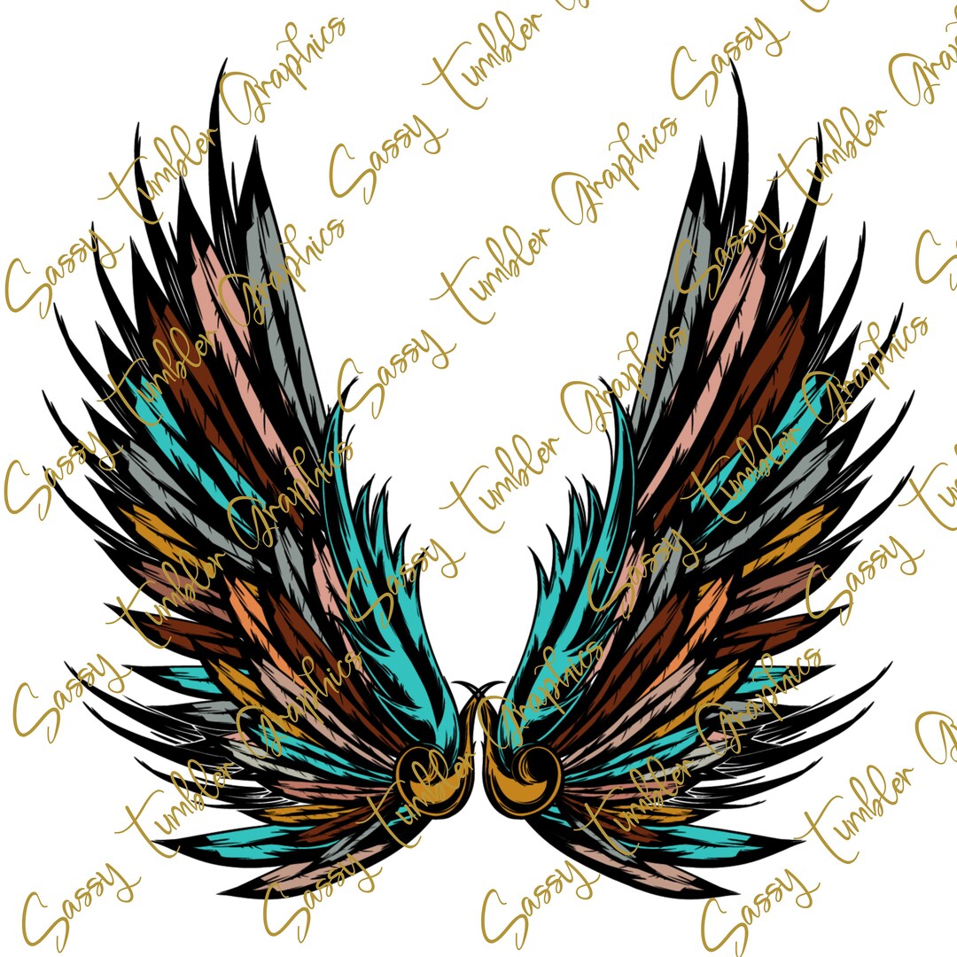 Colorful Wings PNG, Fall Wings PNG, Fall PNG Waterslide Files ...