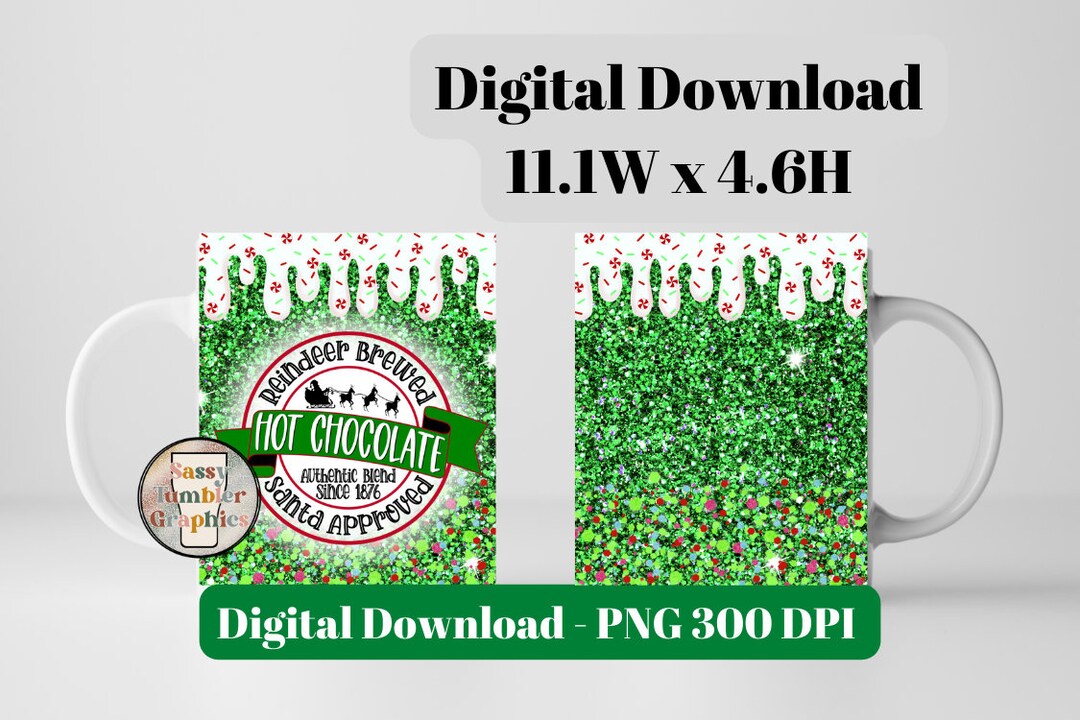 Hot Chocolate Mug Design PNG, Reindeer Brewed Hot Chocolate PNG ...