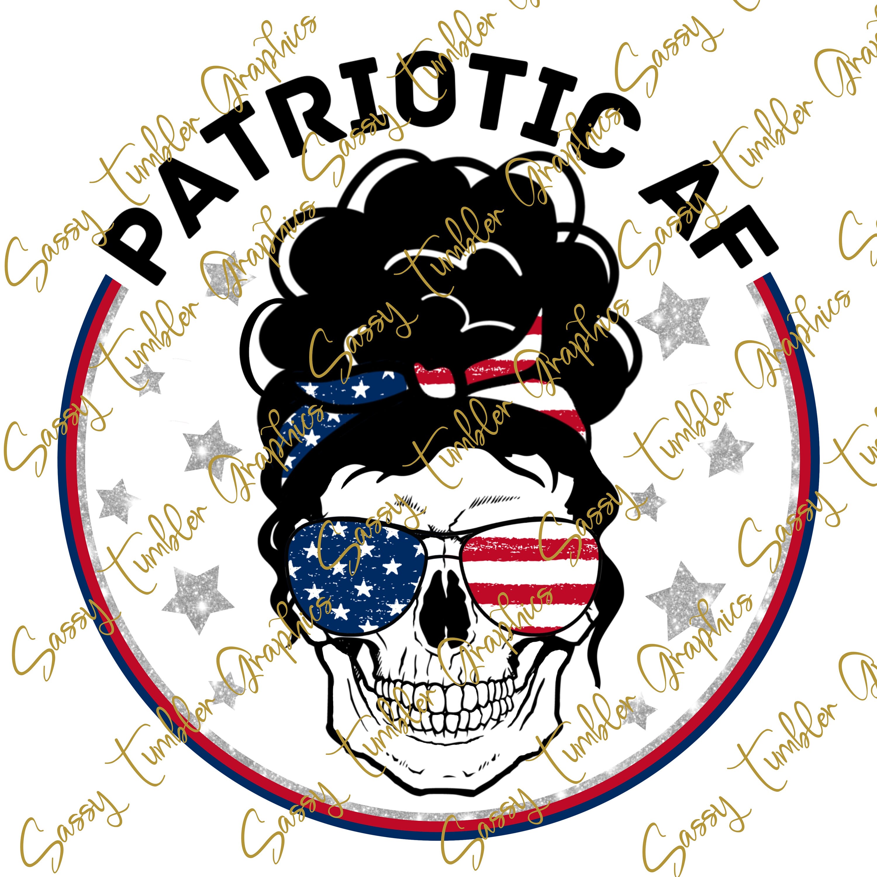 ORIGINAL DESIGNER PNG Patriotic Af Skull Png 4th of July Png - Etsy