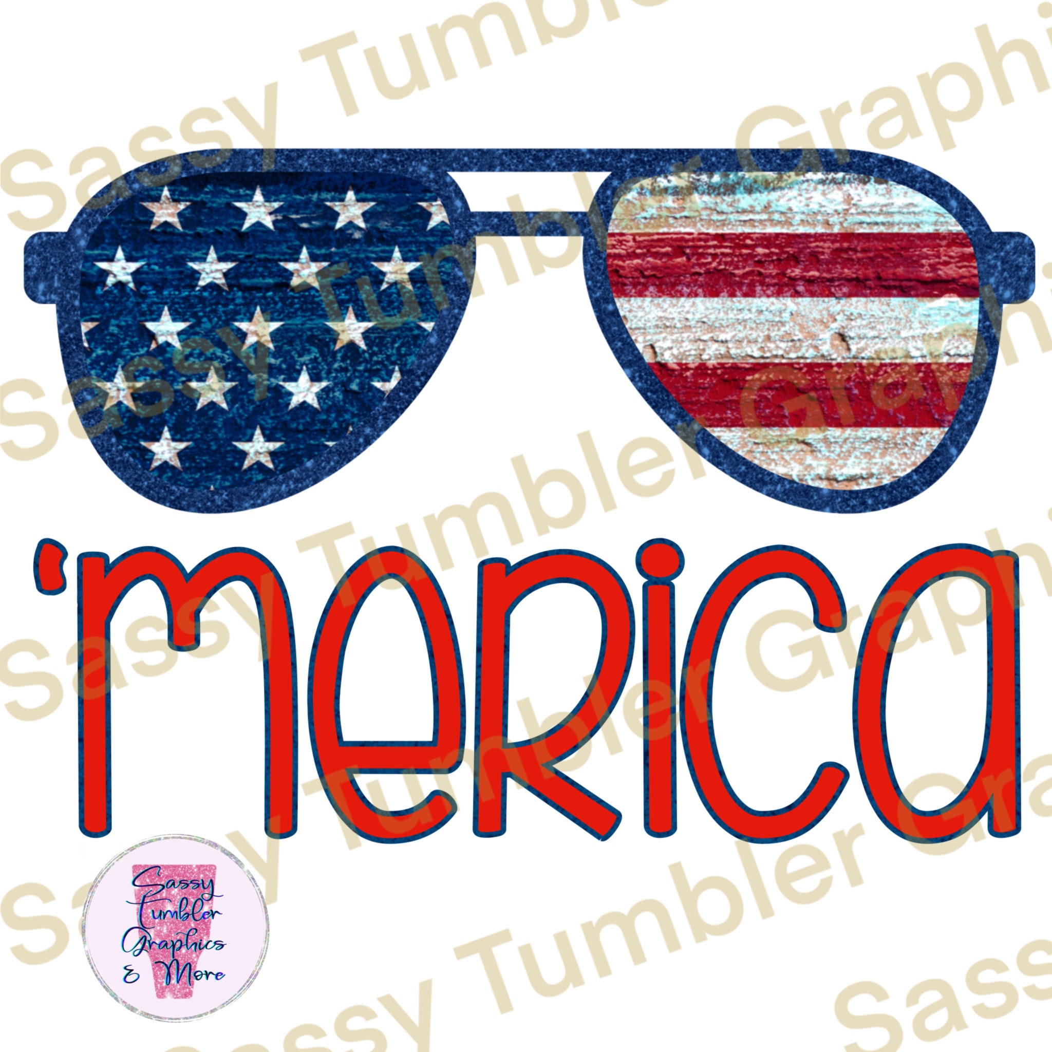 Merica Sunglasses PNG, Transparent PNG, Waterslide Files, Sublimation ...