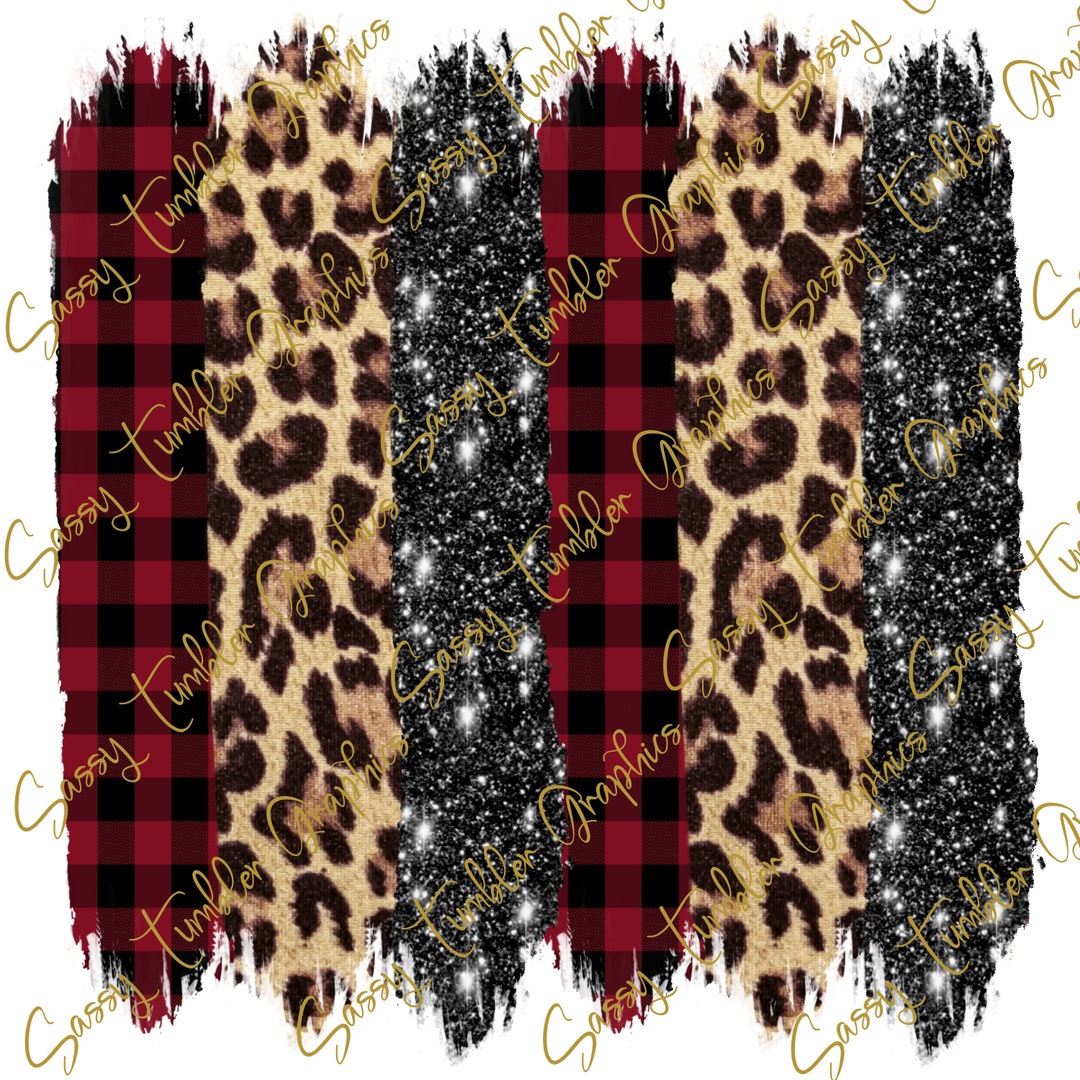 PNG Christmas Buffalo Plaid Leopard Brush Strokes Background Png ...