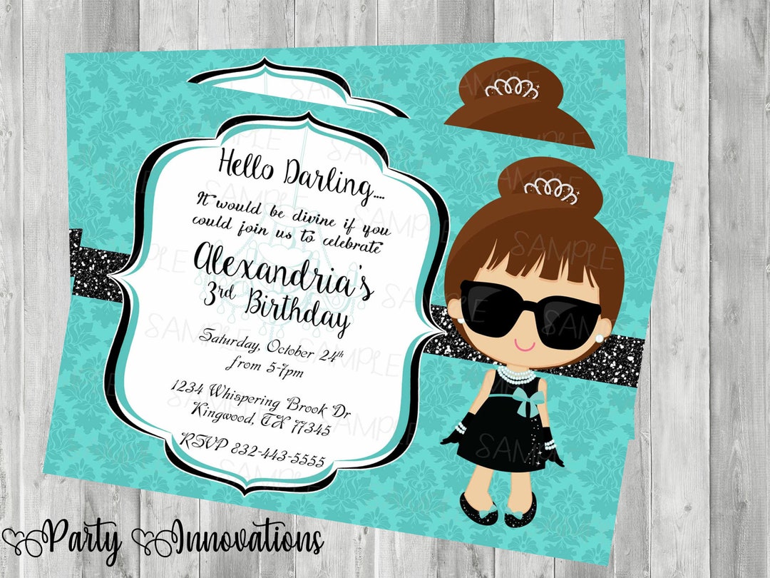 Printable Breakfast At, Chic Birthday Invitation - Etsy