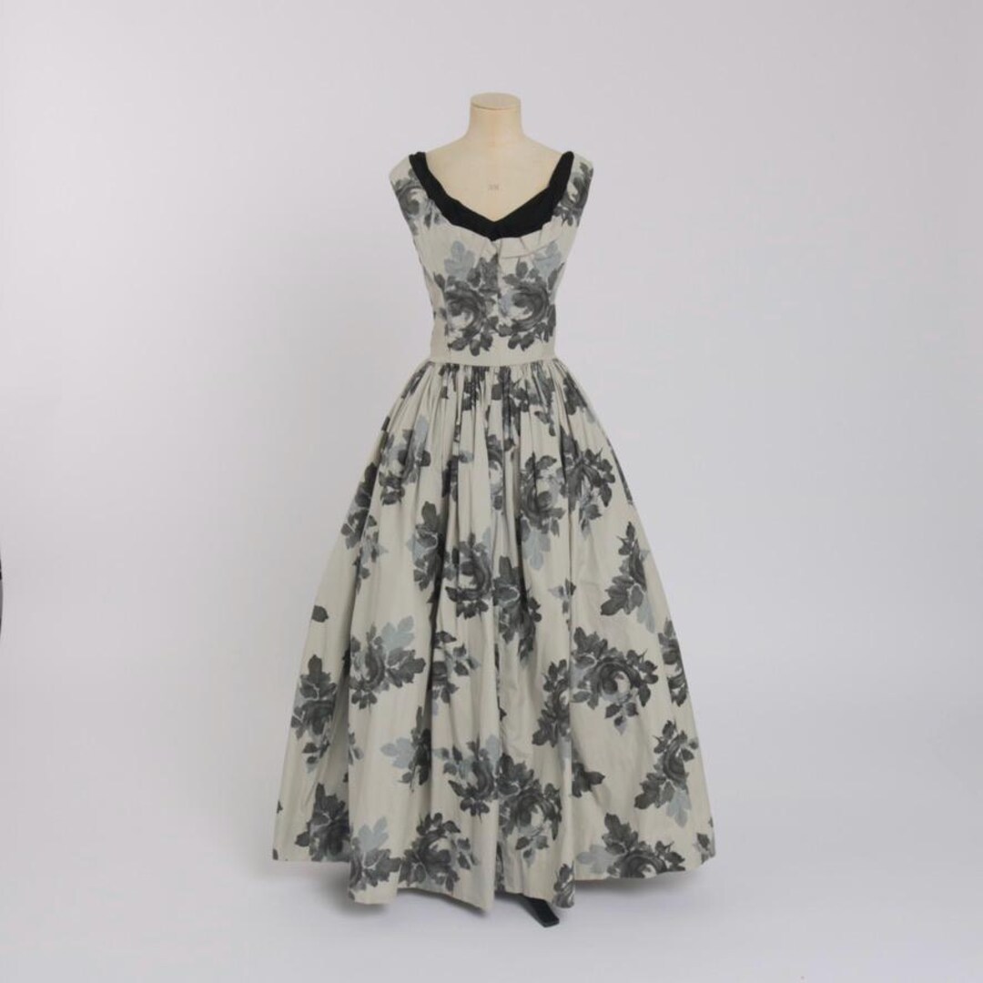 Vintage 1950s Original Long Floral Horrockses Fashion Print Dress ...