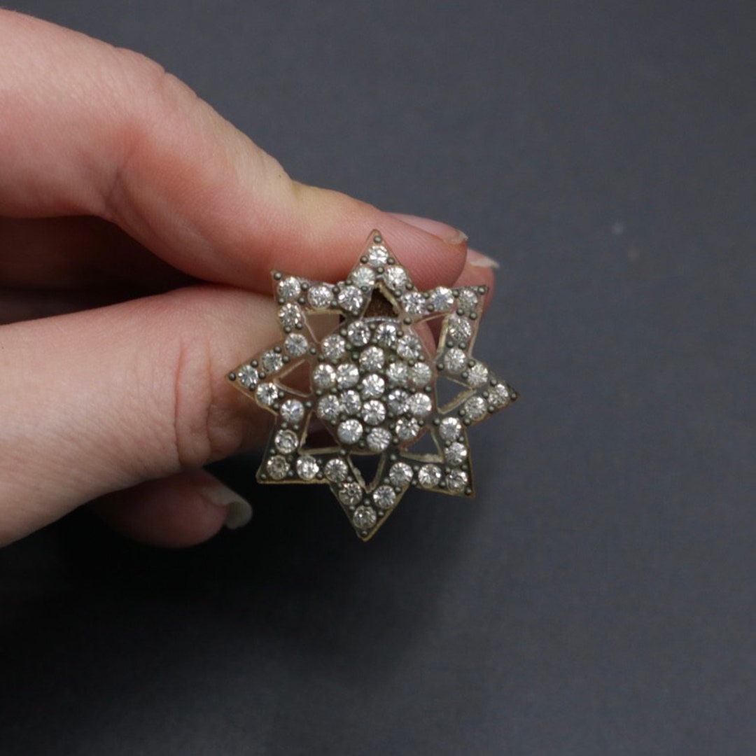 Vintage C 1930s Original Clear Celluloid and Rhinestone - Etsy Vintage C 1930s Original Clear Celluloid and Rhinestone - Etsy
