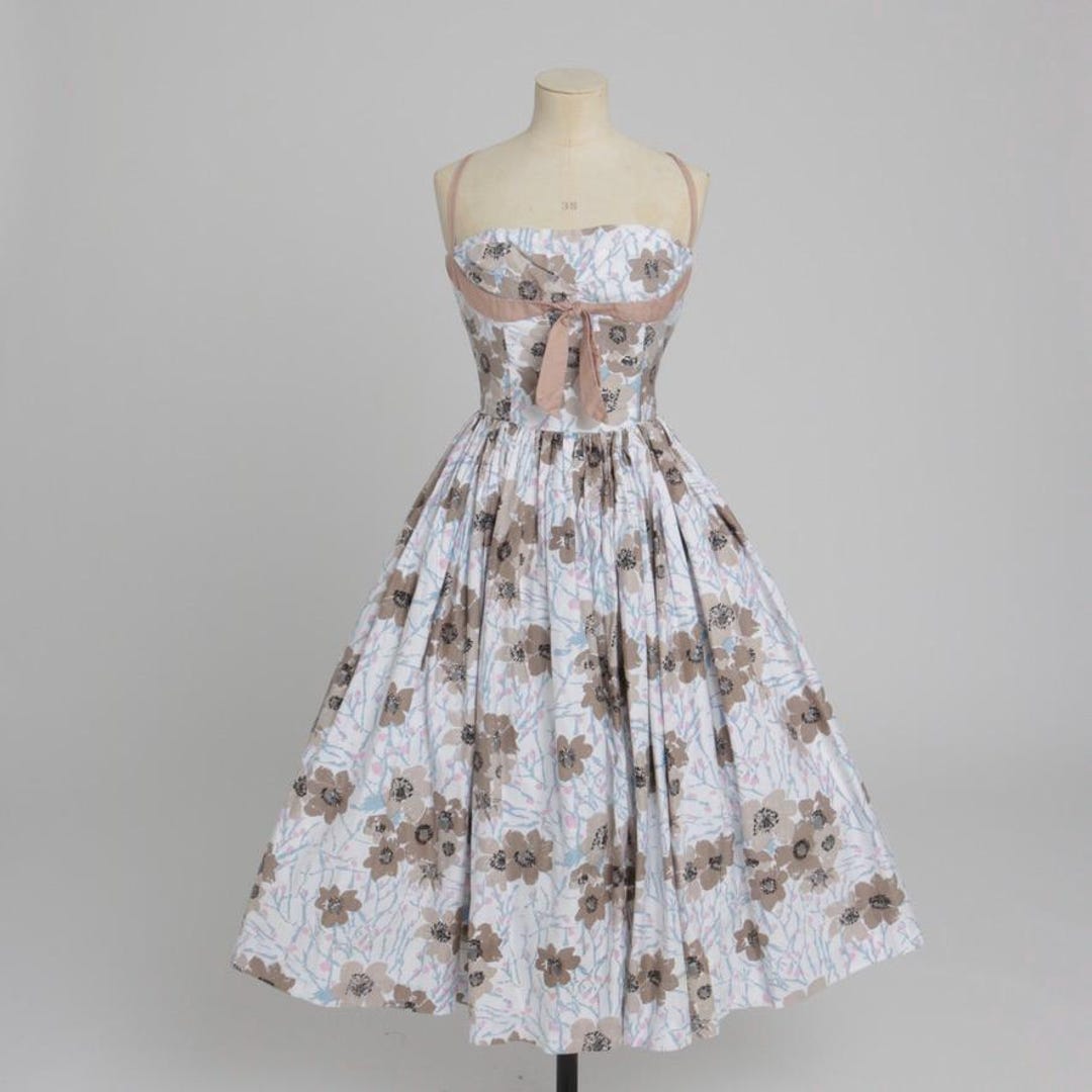 Vintage 1950s Original Classic Pat Albeck Print Floral Horrockses ...