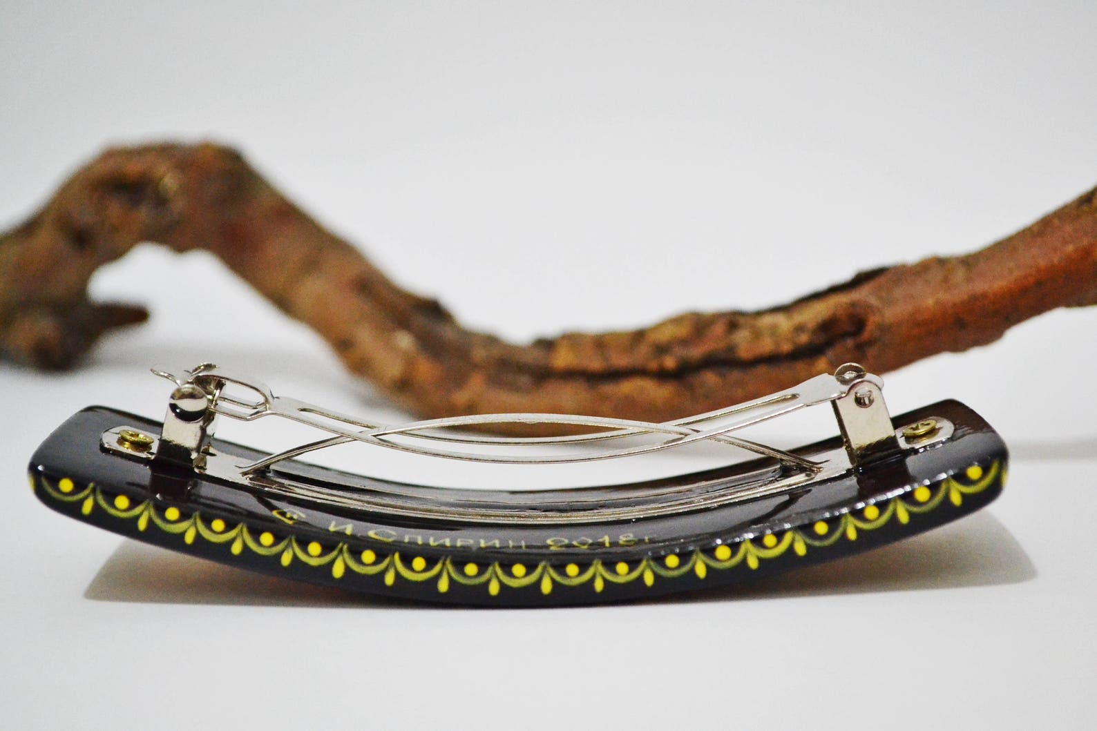 Hair Barrette Wooden Hand Painted Handmade Hair Clip Russian - Etsy