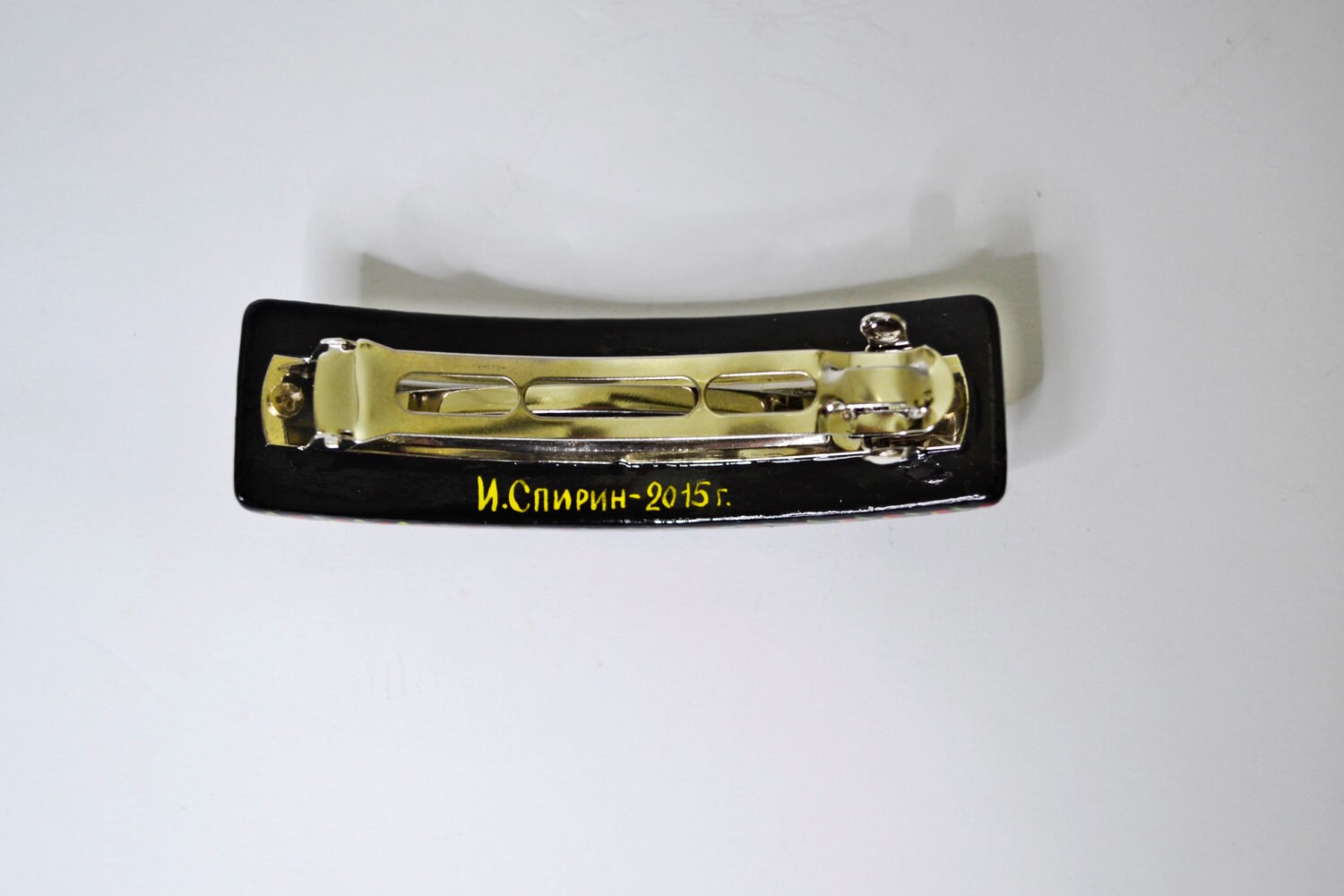 Hair Barrette Wooden Hand Painted Hair Clip Handmade Russian - Etsy