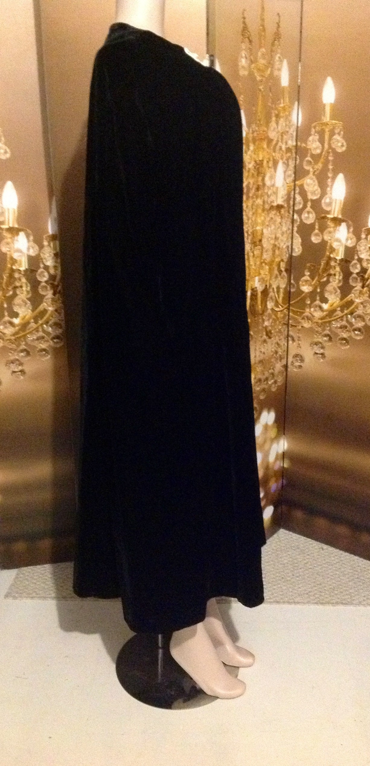 True Vintage Long Black Countess Royalty Cape - Etsy