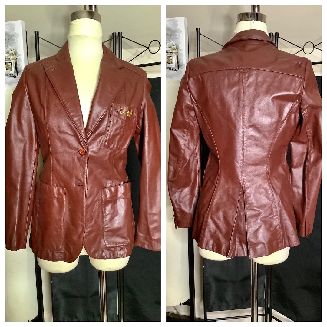Aigner Jacket/ Blazer Leather - Etsy