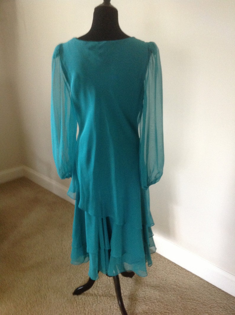 Pretty Chiffon Dress by Gobina Vintage - Etsy