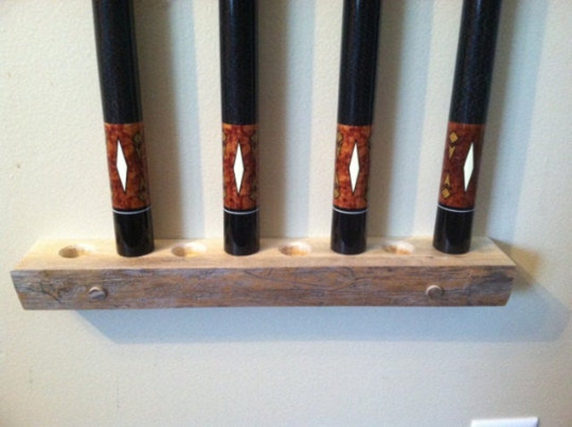 Pool Cue Rack Handmade of Rustic Red Pine Custom Made to | Etsy