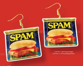 Miniature Can of Spam Earrings With Silver Plated or Sterling Silver ...