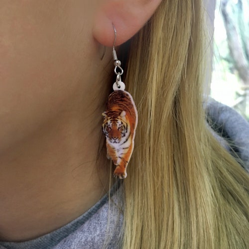 Mountain Lion Earrings Puma Cougar Jewelry Big Cat | Etsy