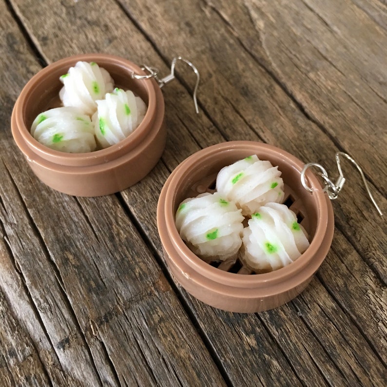 Variety Dumplings Acrylic Chinese Food Charm Earrings or - Etsy
