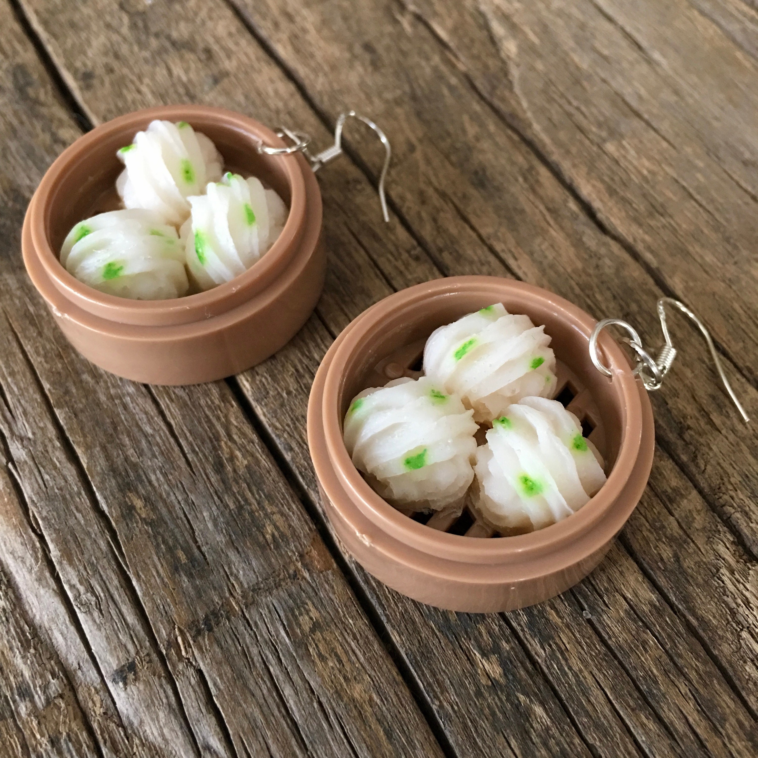 Variety Dumplings Acrylic Chinese Food Charm Earrings or - Etsy