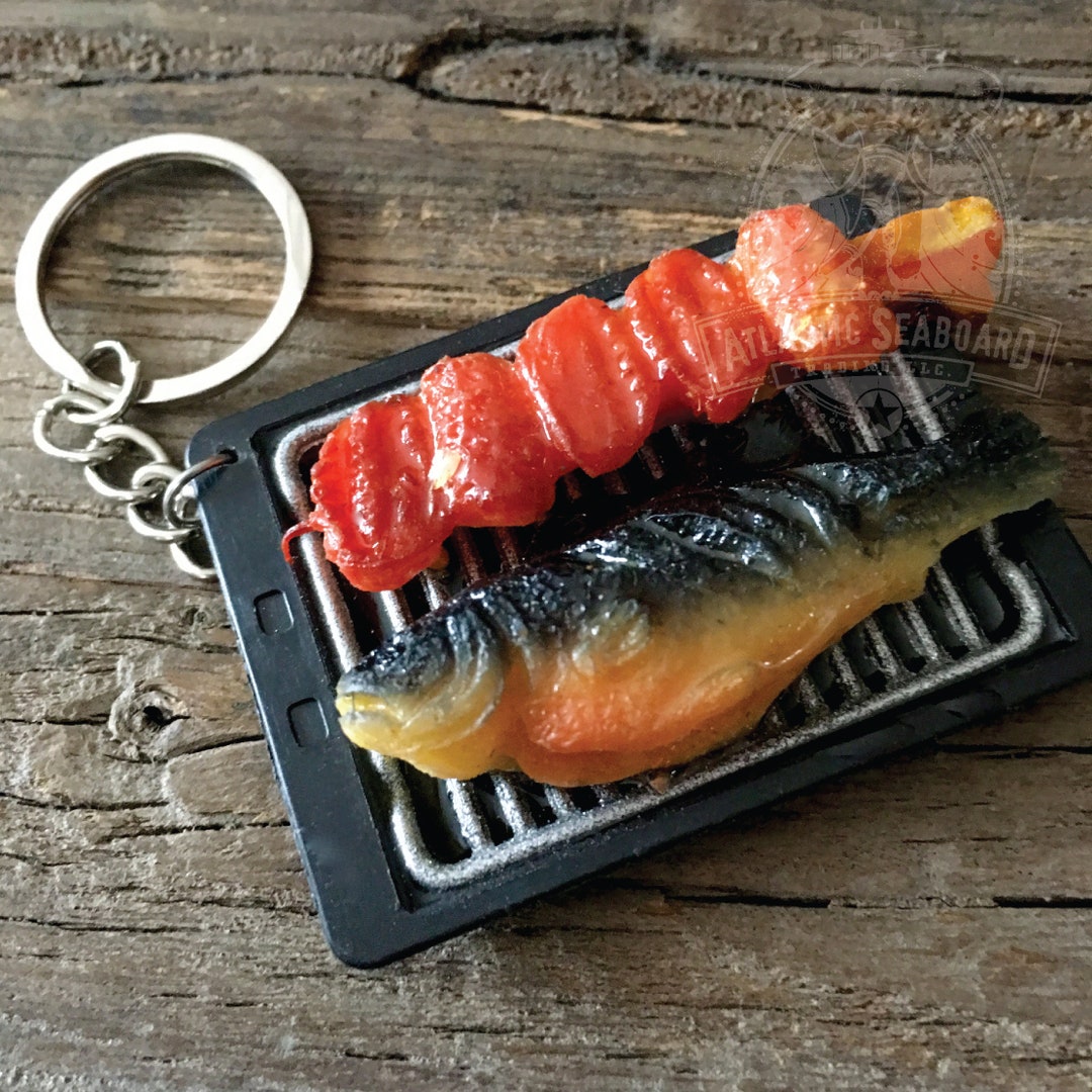 Grilled Fish & Shish Kabob Japanese Hibachi Miniature - Etsy