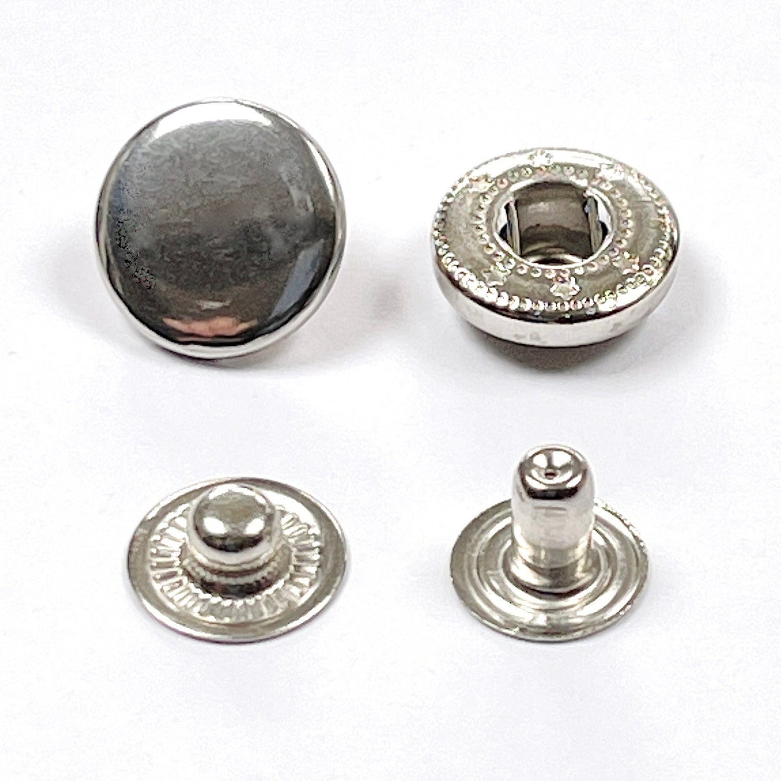 Silver Tone Snap Closure 3 Sizes 10/12/15mm Leather Craft | Etsy