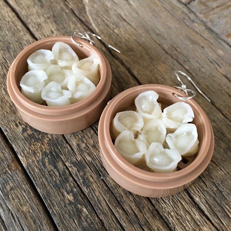 Variety Dumplings Acrylic Chinese Food Charm Earrings or - Etsy