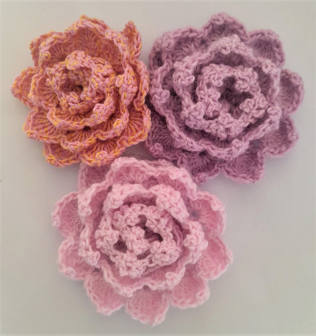 Peony Crochet Pattern UK Terms - Etsy