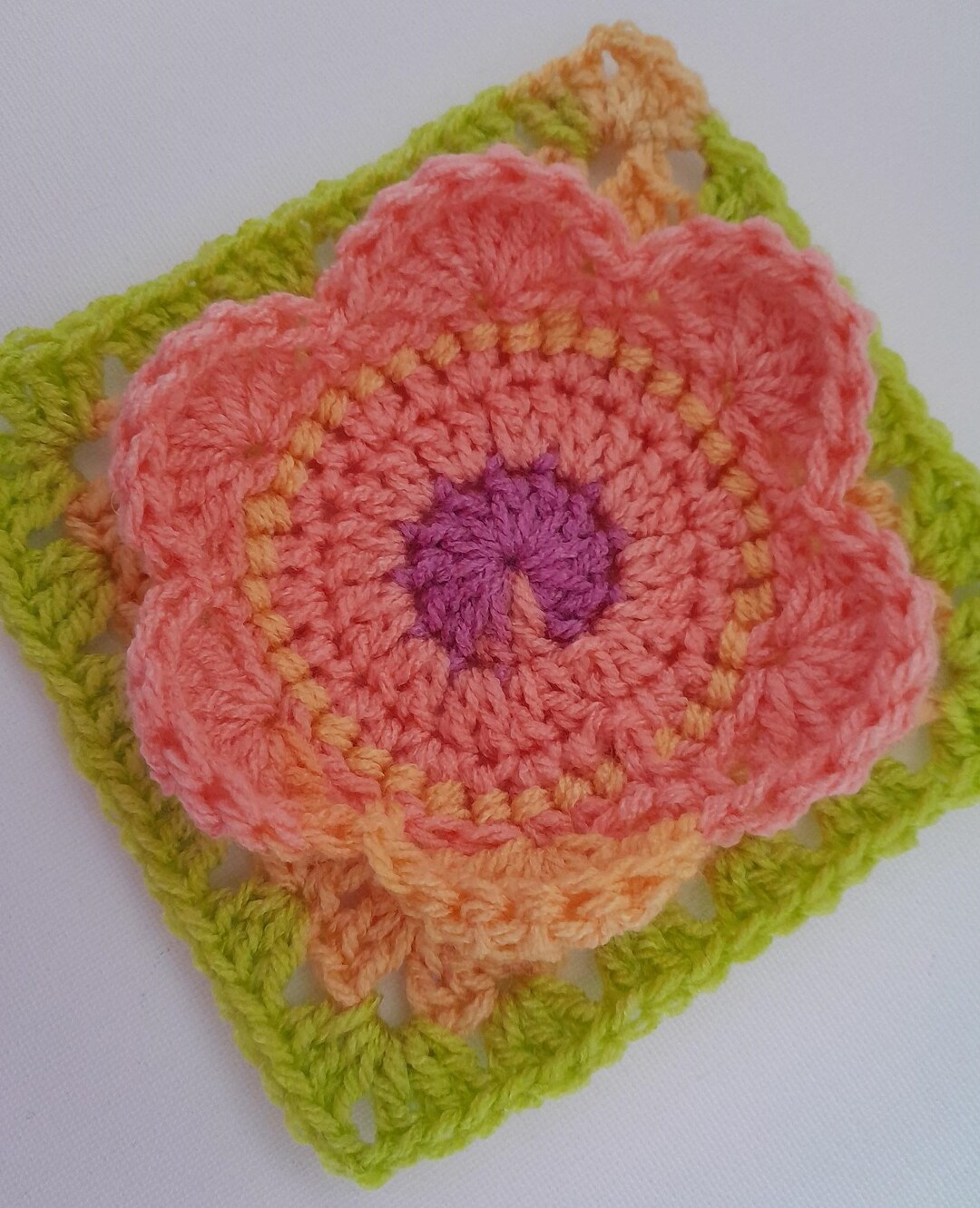 Lily Pad Granny Square Crochet Pattern US Terms - Etsy