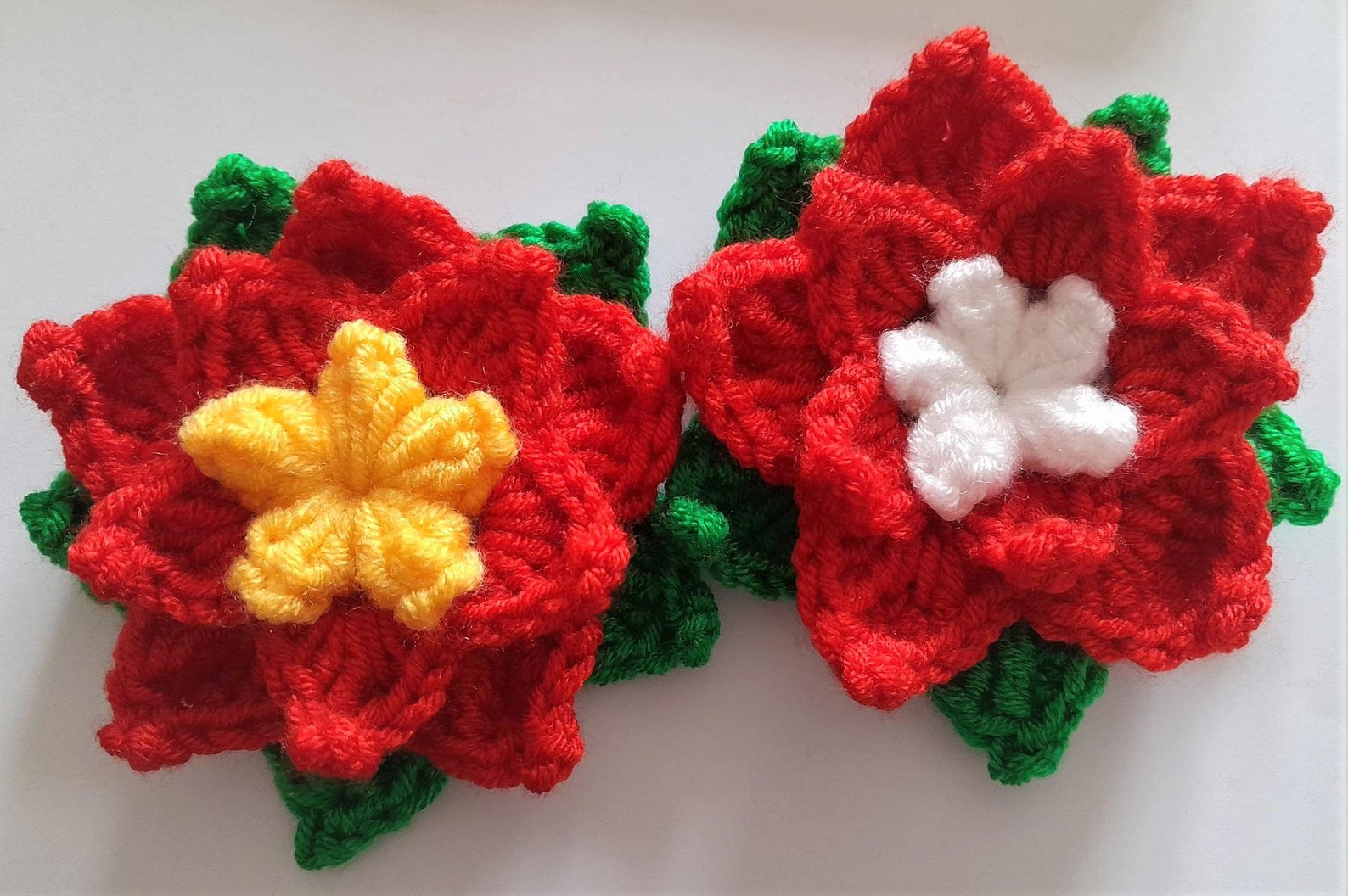 Christmas Poinsettia Flower Crochet Pattern UK Terms - Etsy