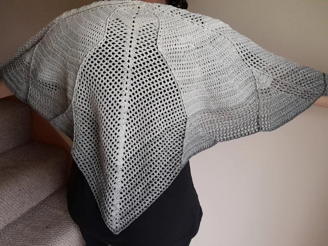 Batwing Shawl Crochet Pattern US Terms - Etsy
