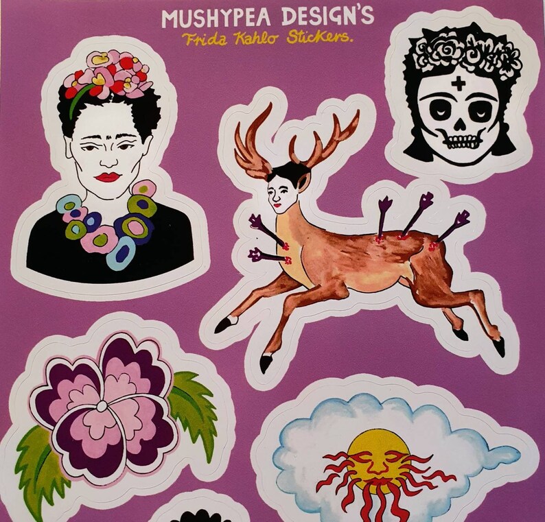 Frida Kahlo Sticker Sheet - Frida Kahlo Stickers - Etsy