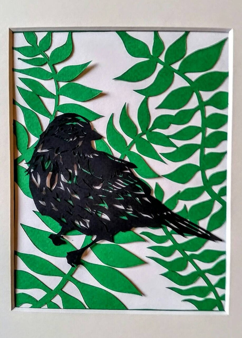Little Sparrow Papercut Artwork - Paper Art - Gift for Bird Lovers ...