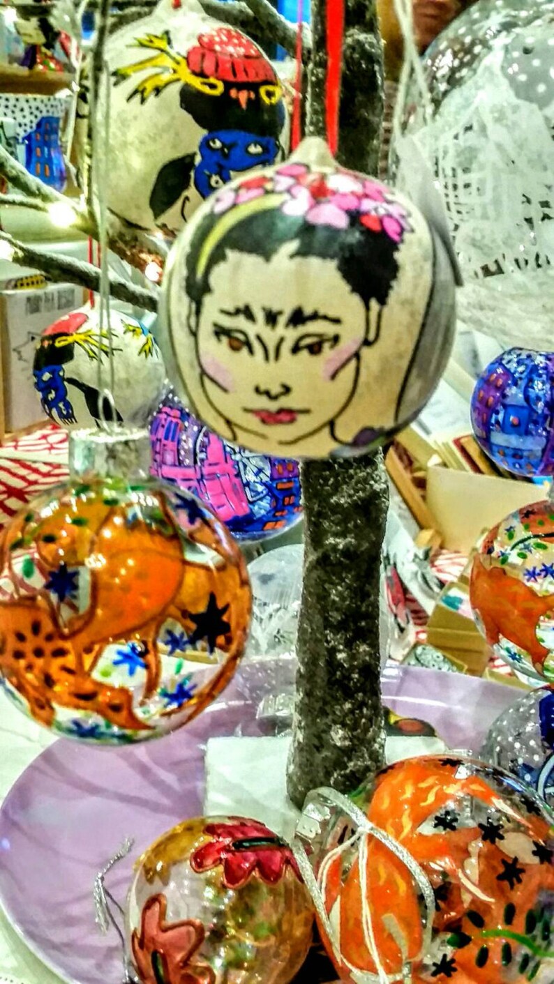 Frida Kahlo Glass Bauble-christmas Decorations-frida - Etsy