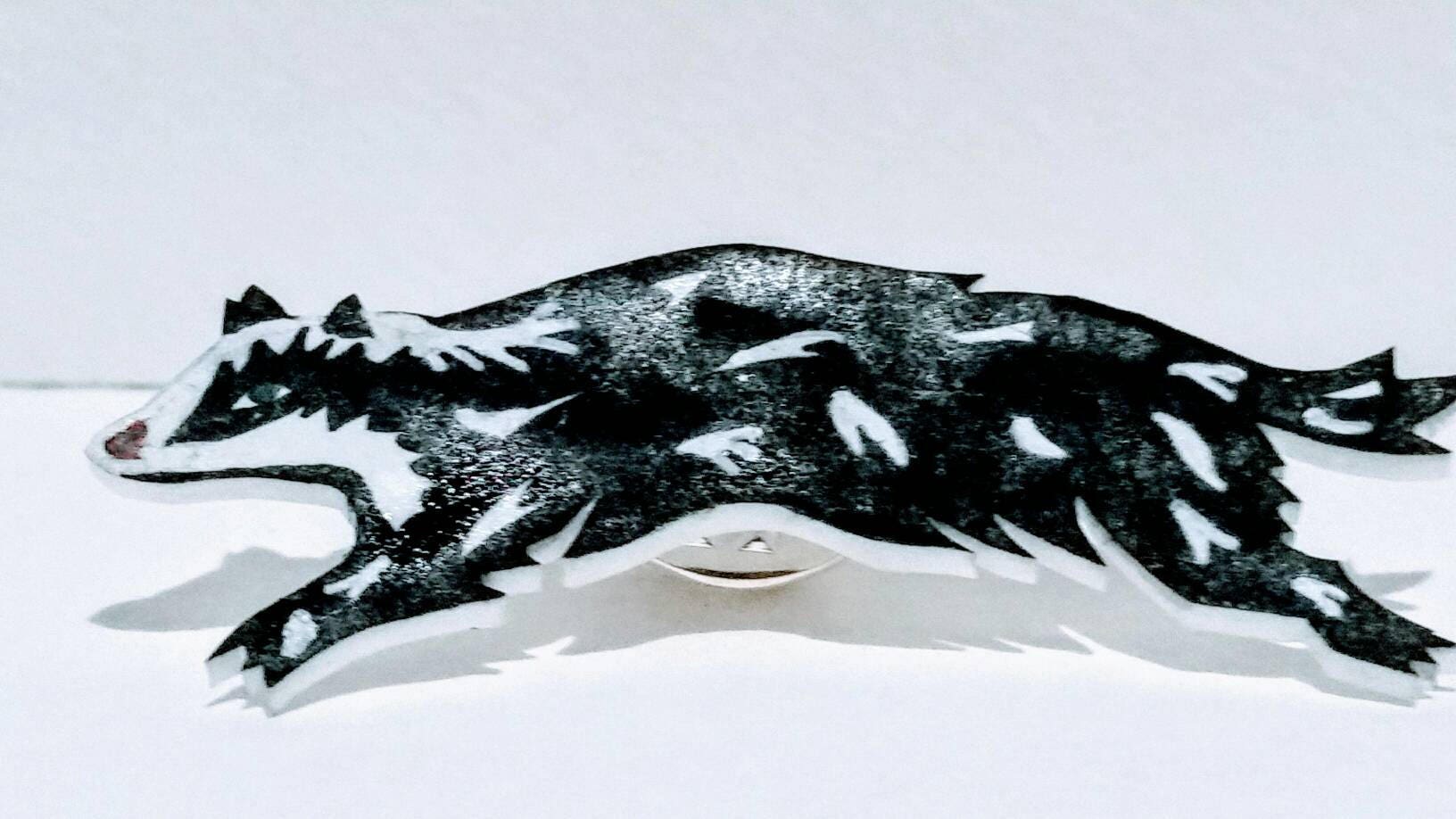 Badger Pin-badger Jewellery-pin-animal Pin-jewellry-fashion Jewellery ...