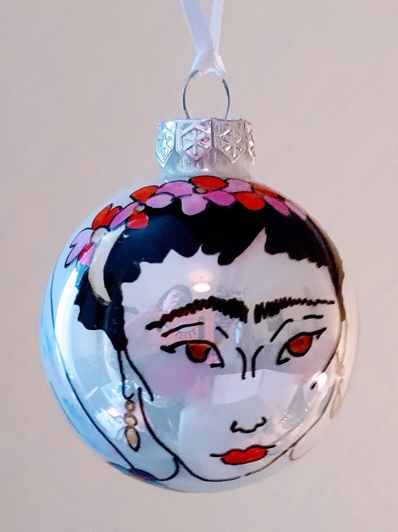 Frida Kahlo Glass Bauble-christmas Decorations-frida - Etsy