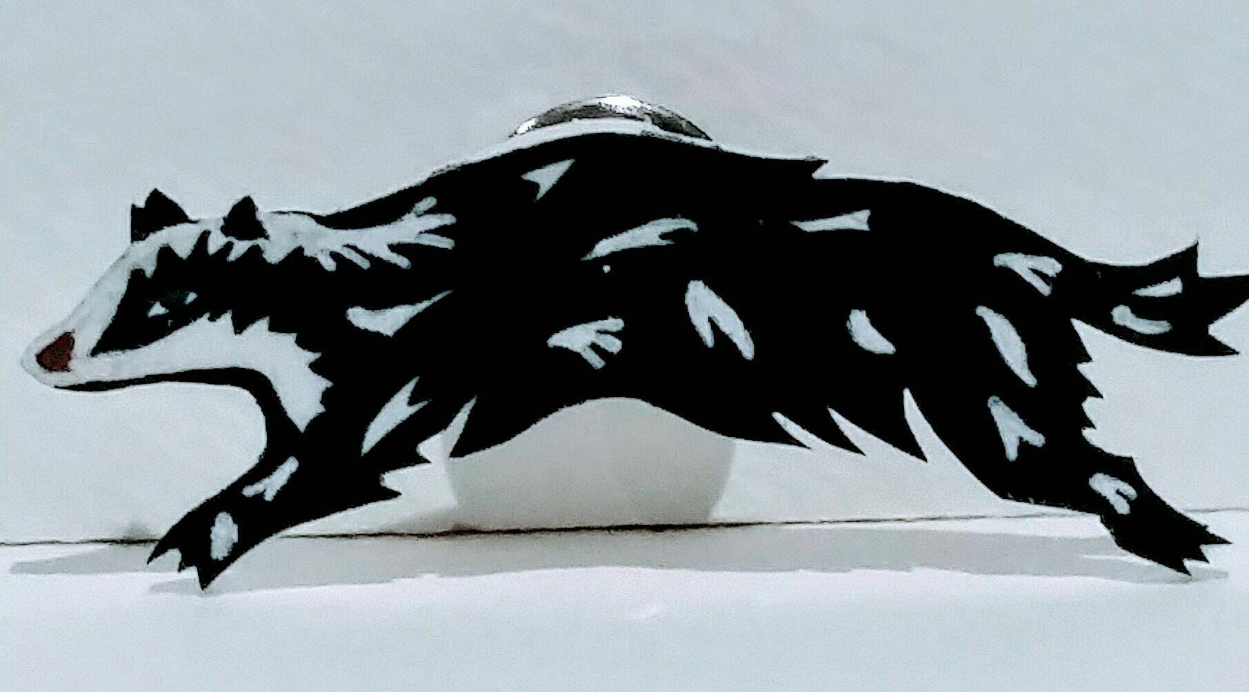 Badger Pin-badger Jewellery-pin-animal Pin-jewellry-fashion Jewellery ...