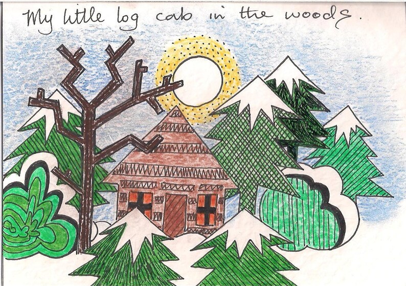 My Little Log Cabin Cards- Christmas Card-greetings Cards-cards-small ...