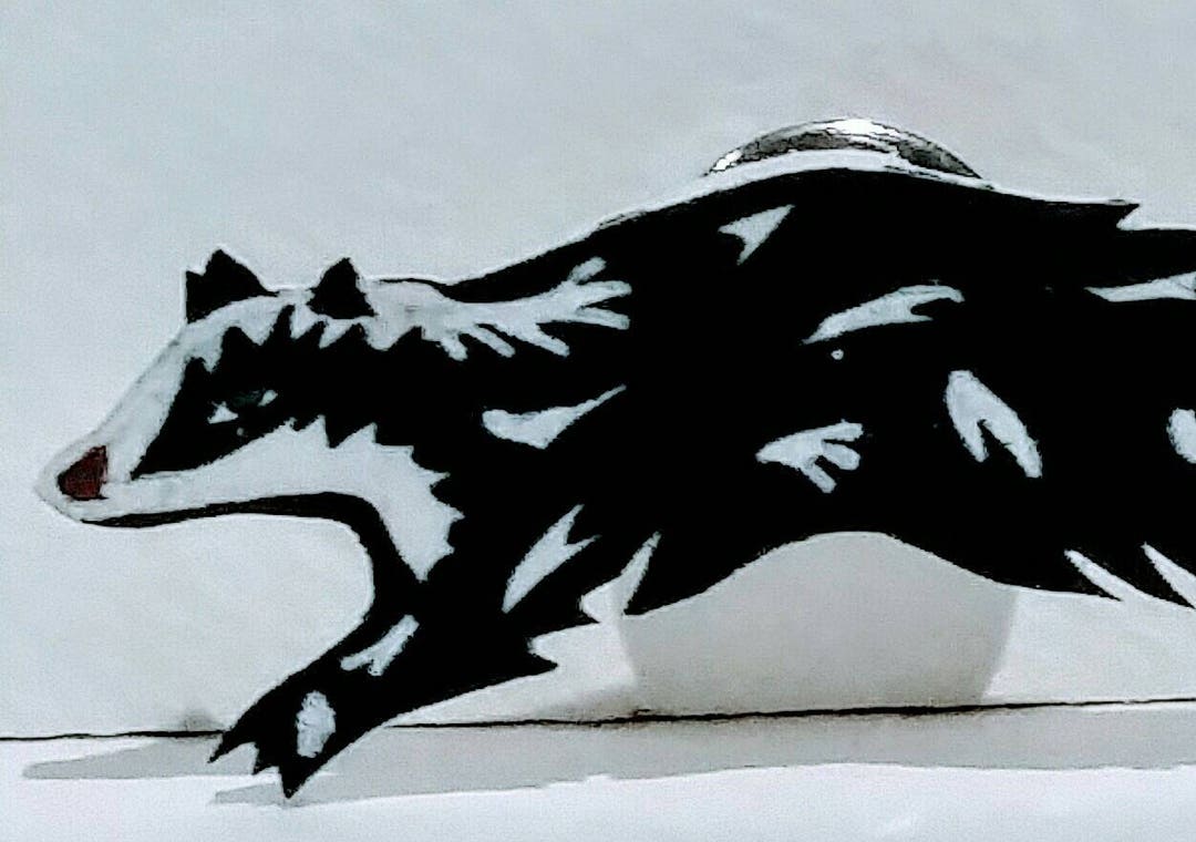 Badger Pin-badger Jewellery-pin-animal Pin-jewellry-fashion Jewellery ...