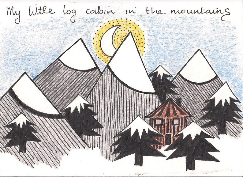 My Little Log Cabin Cards Christmas Card-greetings - Etsy
