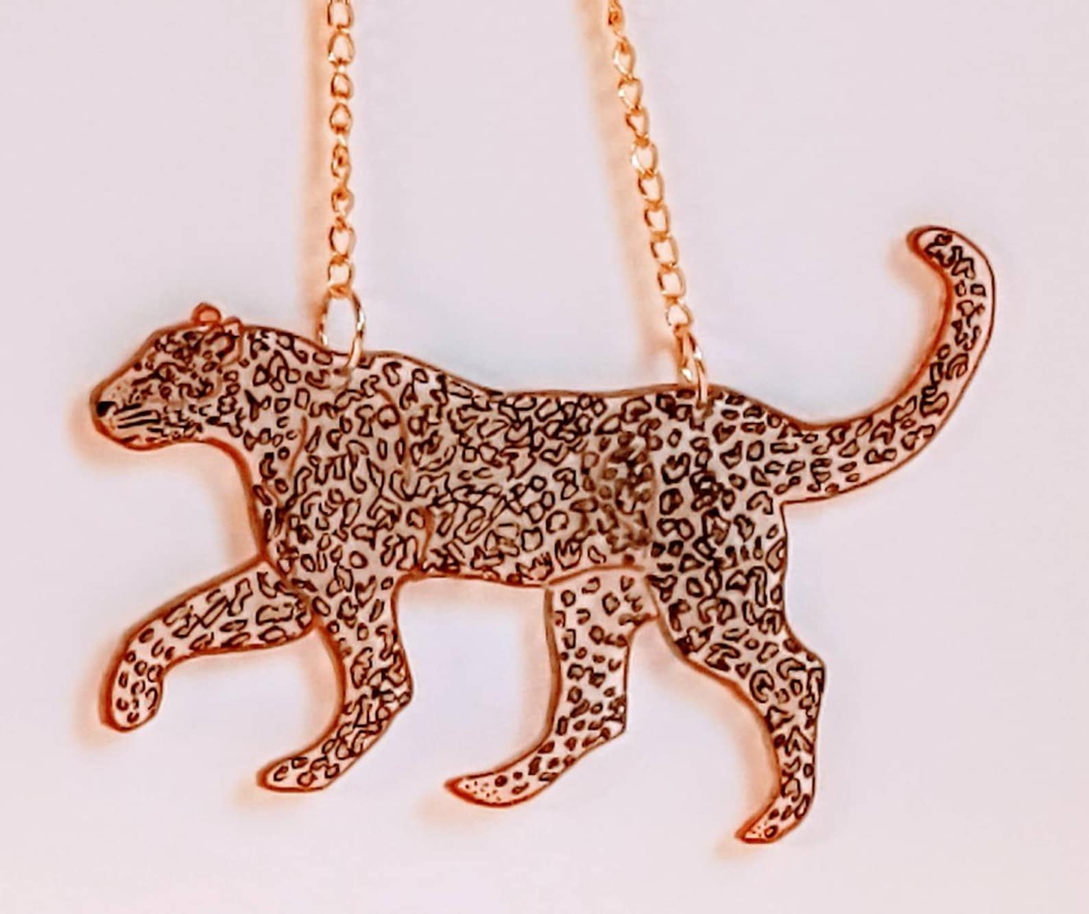 Leopard Necklace - Big Cat Necklace - Leopard - Costume Jewellery ...