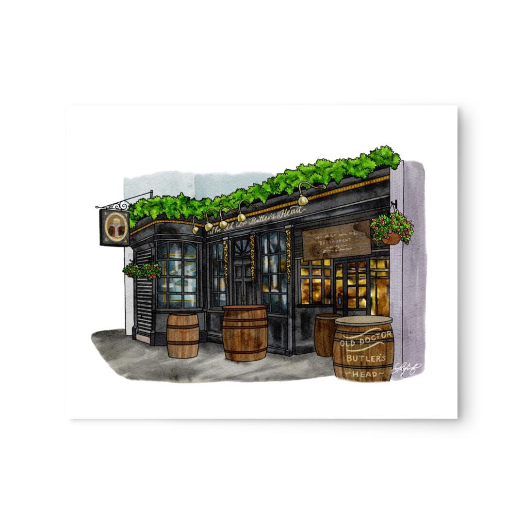 Old Doctor Butler's Head, Square Mile London Pub Art | Urban Sketching ...