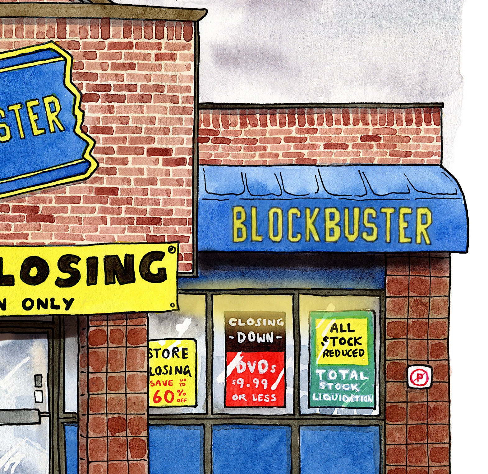 Retro Blockbuster Video Art Print Store Closing this - Etsy Canada
