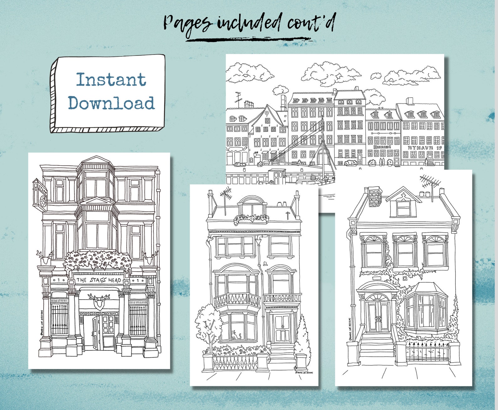 BUNDLE Printable Colouring Sheet for Adult and Kids PNG - Etsy