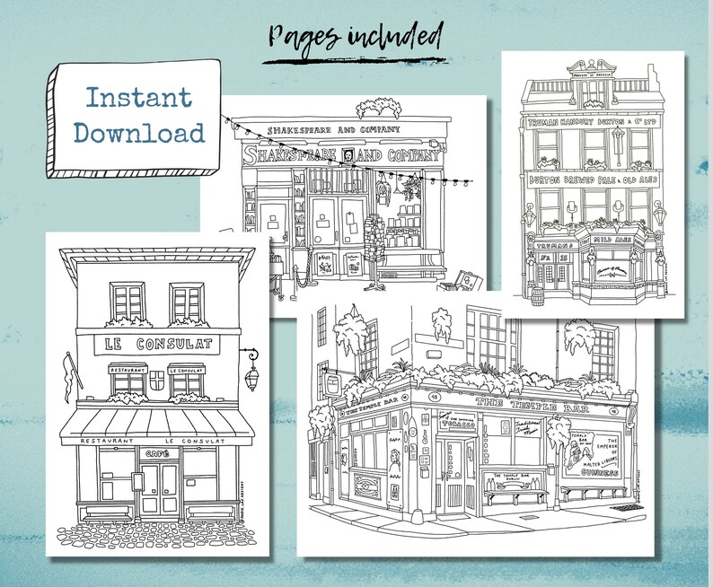 BUNDLE Printable Colouring Sheet for Adult and Kids PNG - Etsy